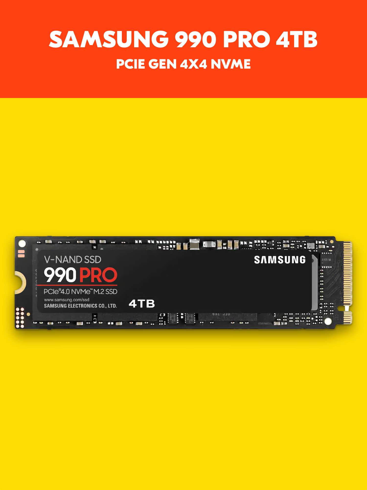 Samsung - 990 PRO 4TB Internal SSD PCle Gen 4x4 NVMe