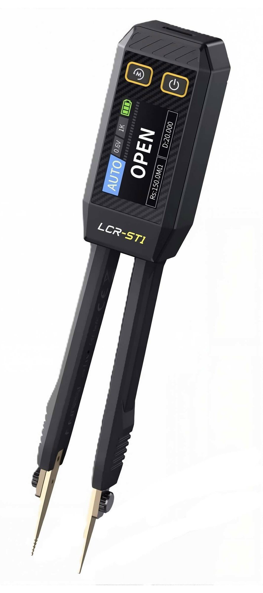 Измерительный пинцет FNIRSI LCR-ST1, черный, цифровой, с автоматическим выключением