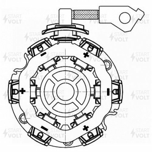Узел щеточный стартера для а/м Kia Rio (16-) 1.4i/Ceed (12-) 1.4T (Start-Stop), STARTVOLT VBS0847