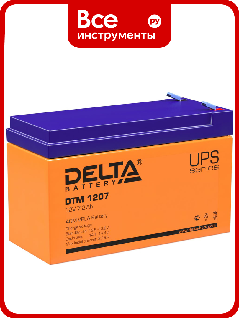 Батарея аккумуляторная Delta DTM 1207