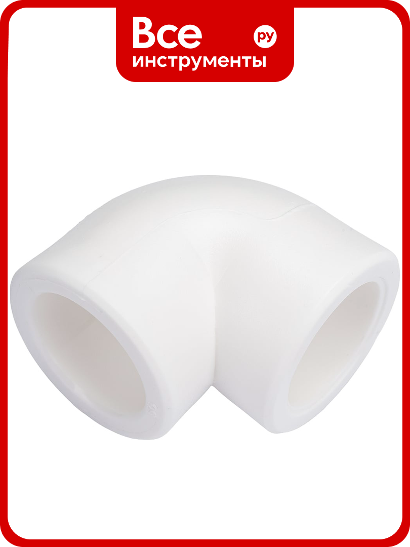 Угольник PRO AQUA PP-R 90 градусов, 25шт, белый, 25 мм PA13010Pb, белый