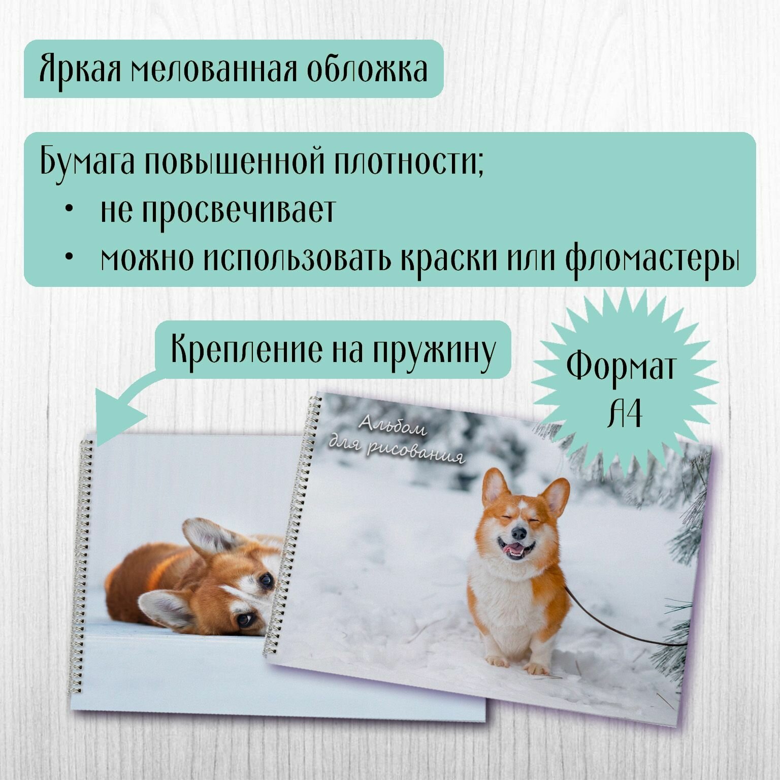 Альбомы для рисования Корги — фото 1