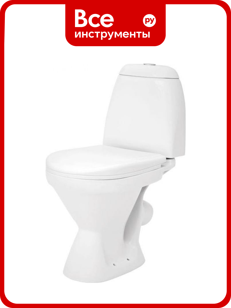 Унитаз-компакт Santek Римини косой выпуск, 2 режима, сиденье DP 1WH302130 441394 надежной конструкции