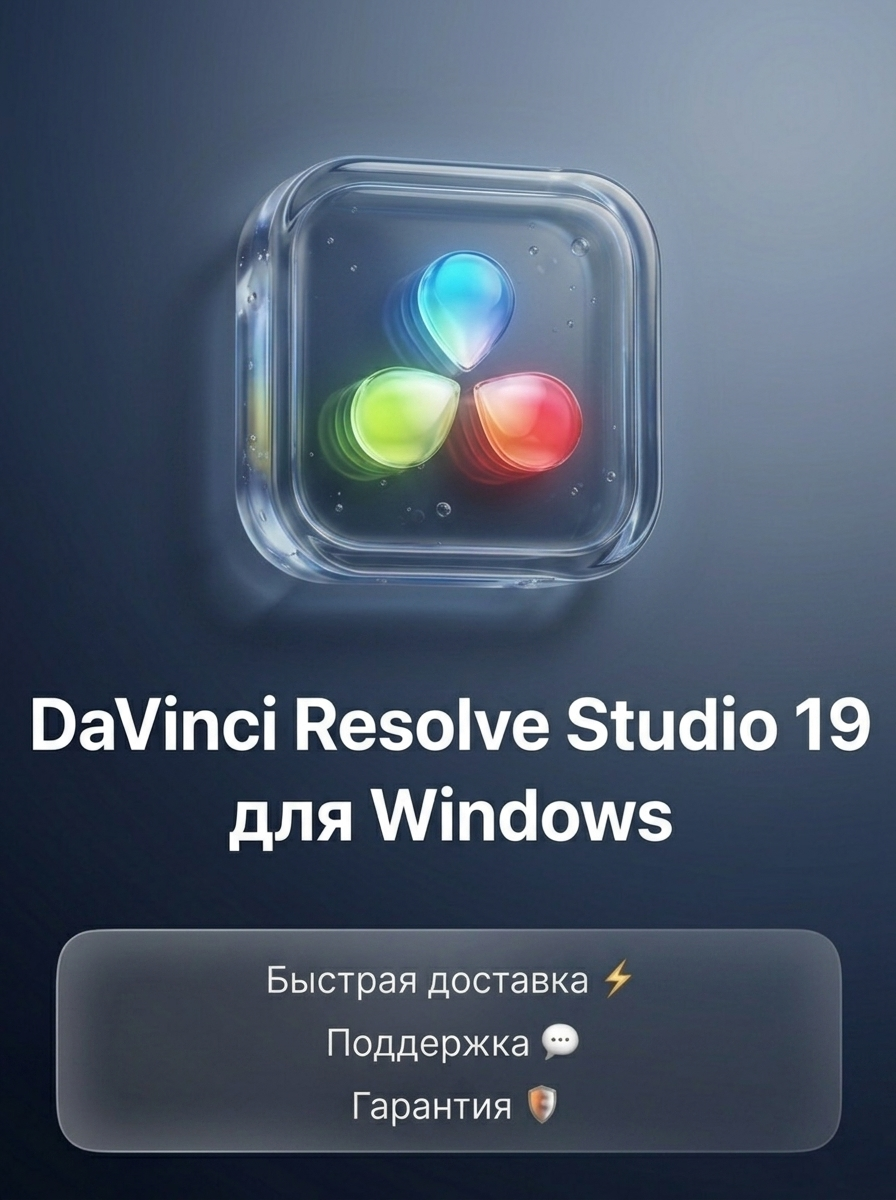 DaVinci Studio 19 , для Windows 10, 11, профессиональный монтаж, цветокоррекция, VFX