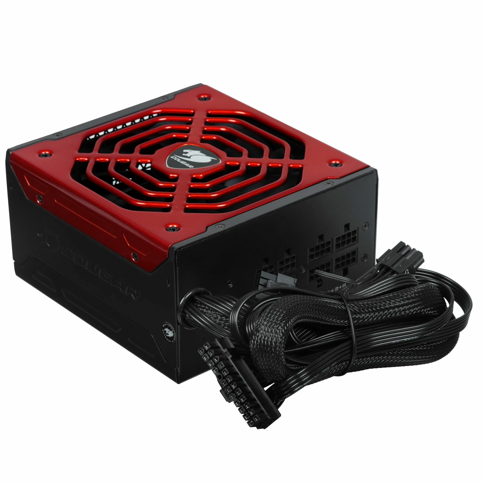 Блок питания Cougar BXM 600 80 Plus Bronze (CGR BM-600) черный - ATX 20+4 пин, 4 pin + 4 pin x2 CPU, 8 SATA, 3 x 6+2 pin PCI-E