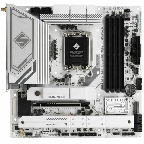 Материнская плата ASRock B860M STEEL LEGEND WIFI - LGA 1851, Intel B860, 4xDDR5-5600 МГц, 1xPCI-Ex16, 4xM.2, Micro-ATX