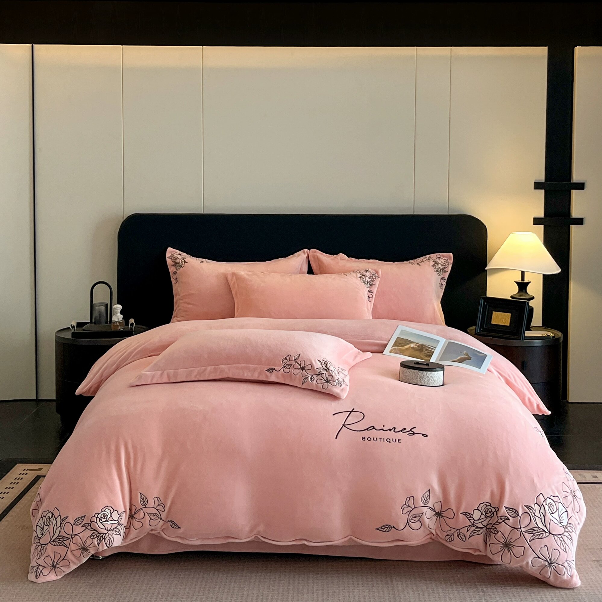 Комплект постельного белья Herrani Home Textiles из молочного велюра, четыре предмета, новинка 2025 года, зимний,