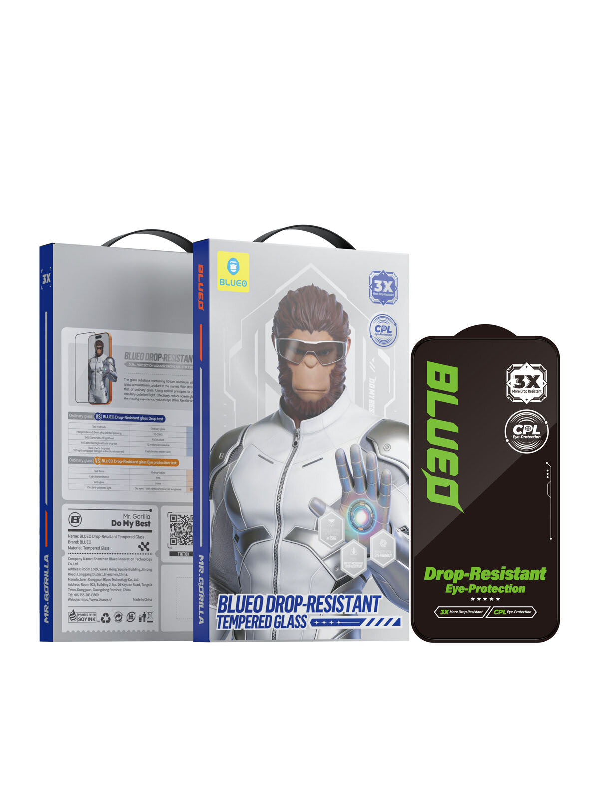 Защитное стекло BlueO для iPhone 17 Pro Max/16 Pro Max, Eye protection с поляризационным покрытием, с защитой глаз