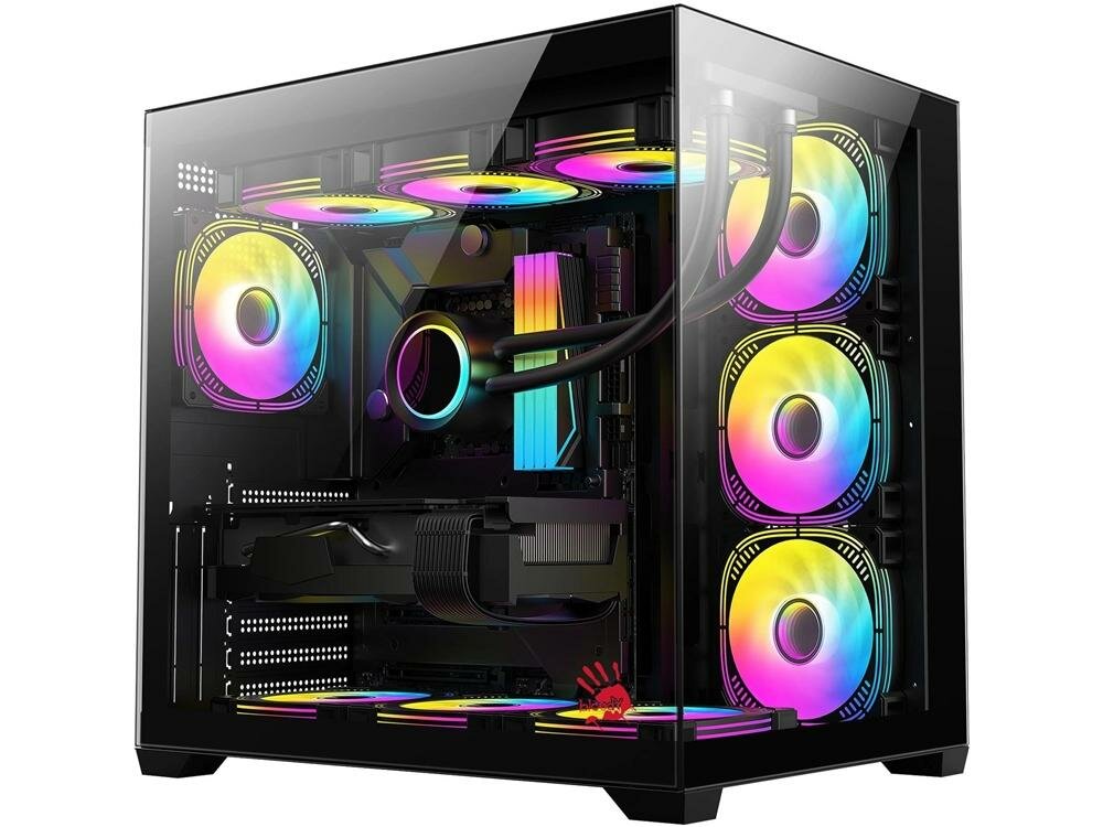 Корпус Bloody CC-122 черный без БП ATX 10x120mm 1xUSB2.0 1xUSB3.0 audio