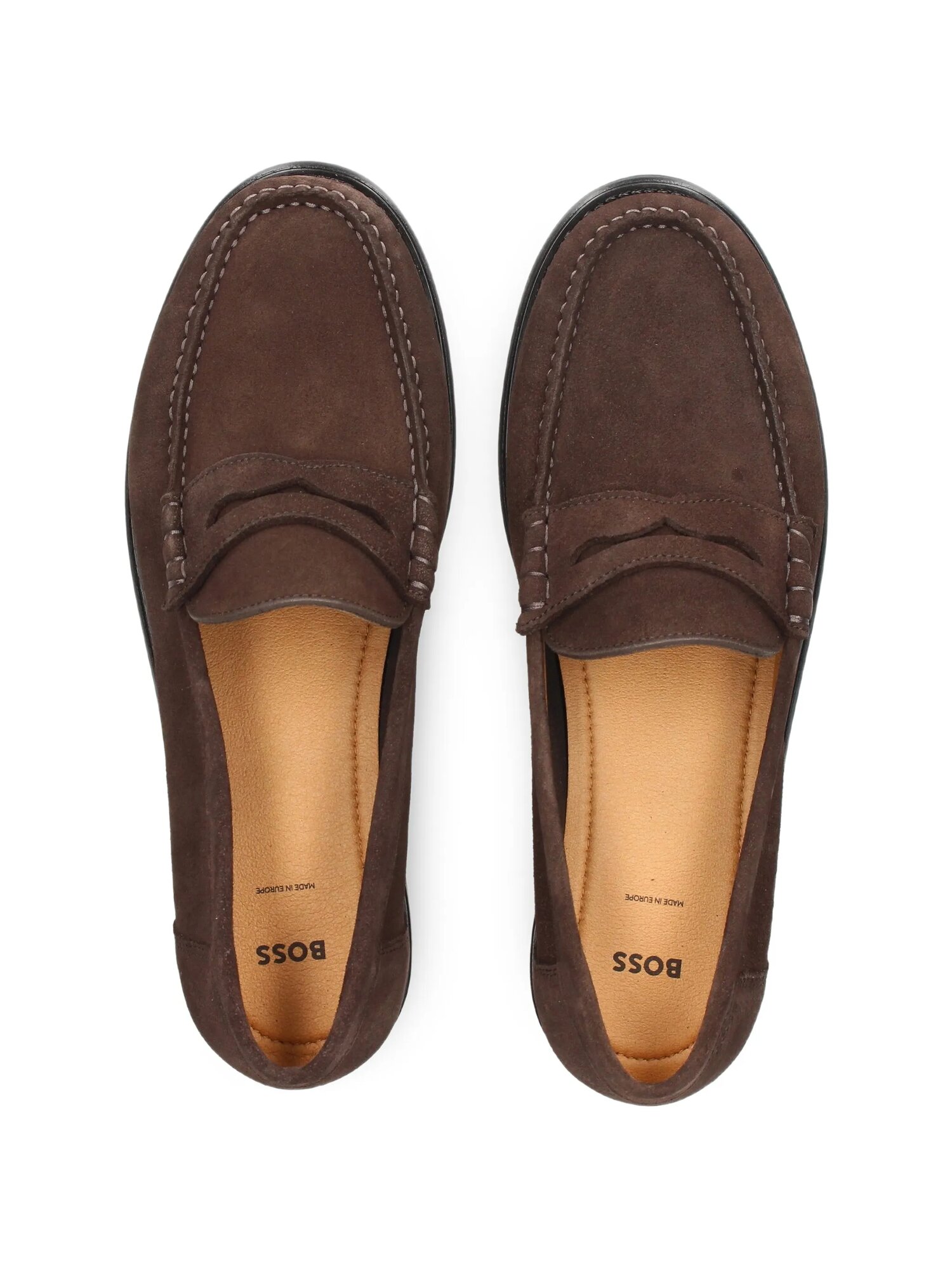 Лоферы BOSS Penny loafers, размер 40, brown — фото 1