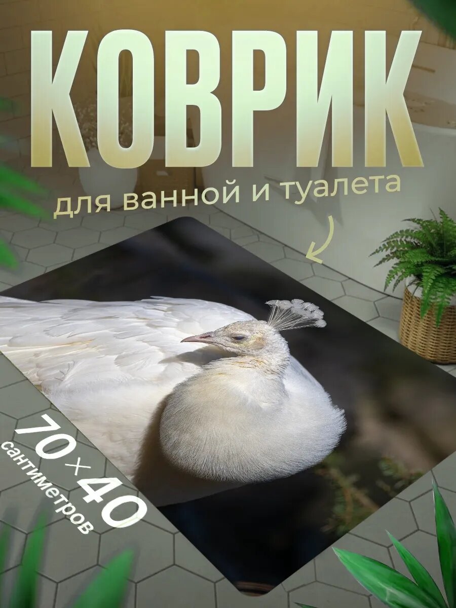 Коврик для ванной противоскользящий влагостойкий 70 на 40