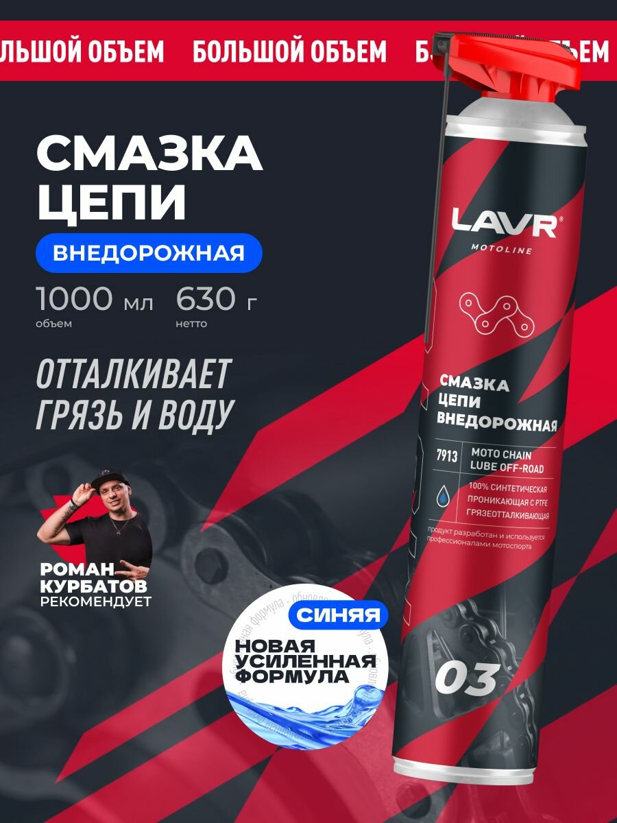 Смазка цепи Внедорожная MOTOLINE, 1 л / Ln7913