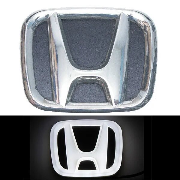 4D логотип для Honda (Хонда) 100х80 мм белый