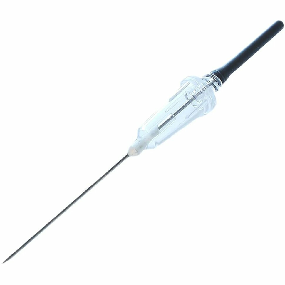 Игла двусторонняя 22G (0,7х25мм) черная виз. контроль Lind-Vac 50шт/уп, 1219714
