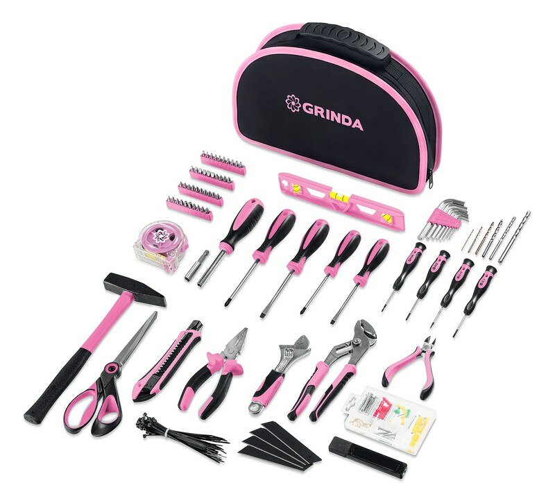 Набор инструментов Grinda 22109 Pink Force 165 предм, универсальный