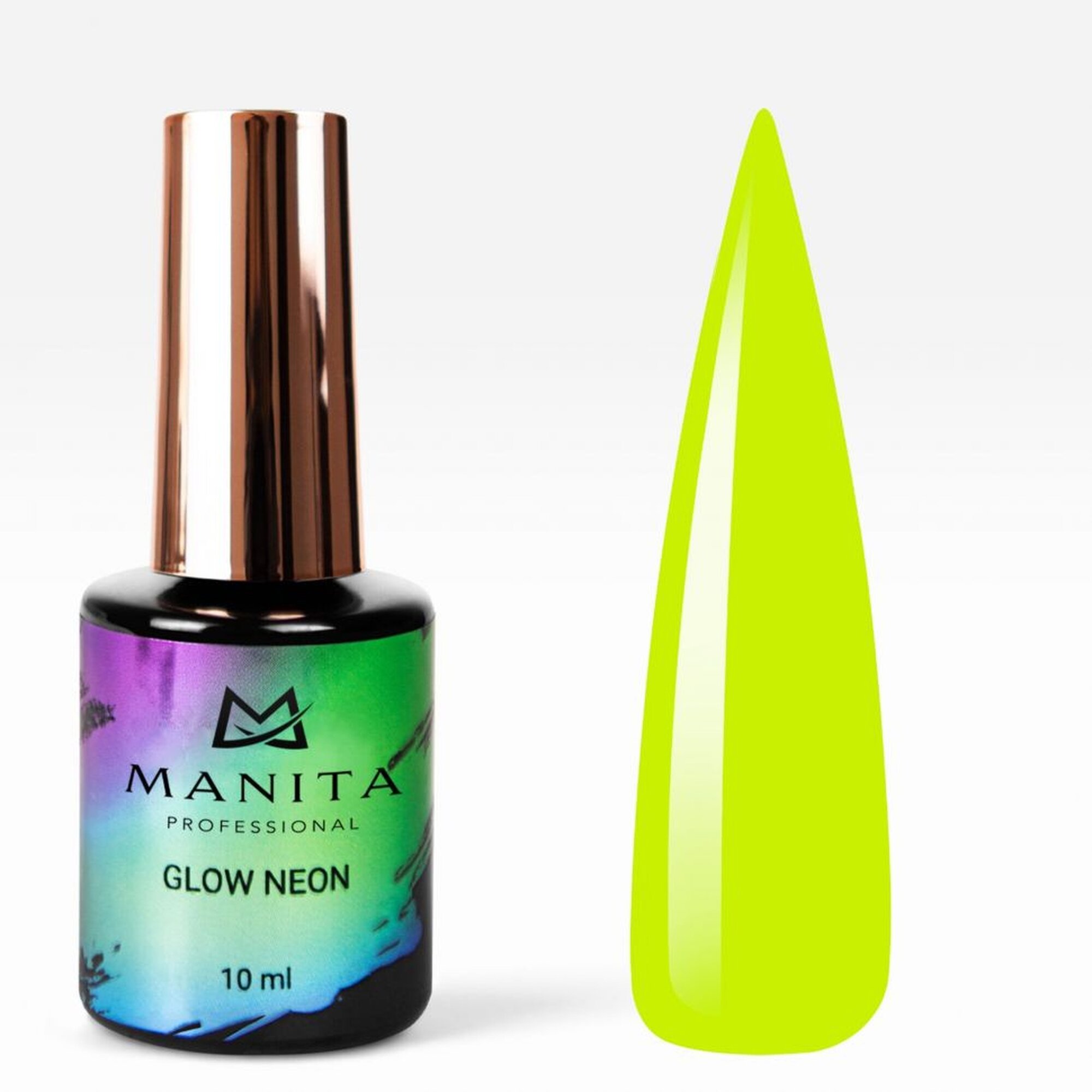 Гель лак MANITA "NEON" №04 10 мл, неоновый, желтый, насыщенный