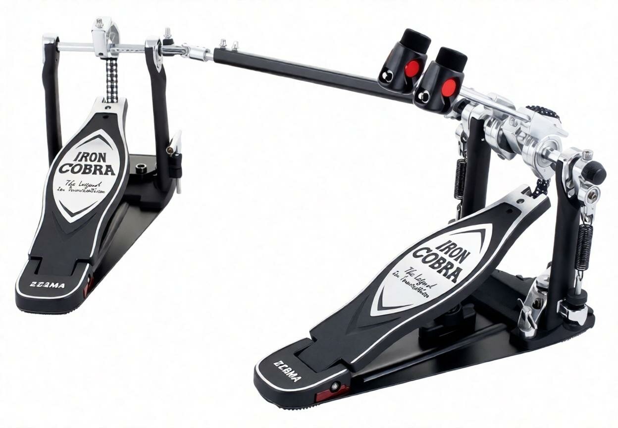 Педаль TAMA HP900PWN IRON COBRA DRUM PEDAL W/CASE для барабана, двойная, в кейсе
