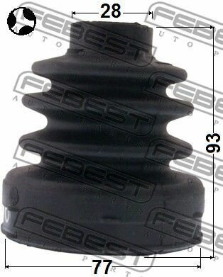Пыльник ШРУС внутренний комплект 77x93x28 FORD Focus II C-Max Mondeo IV FEBEST 2115-FOCIIMTT
