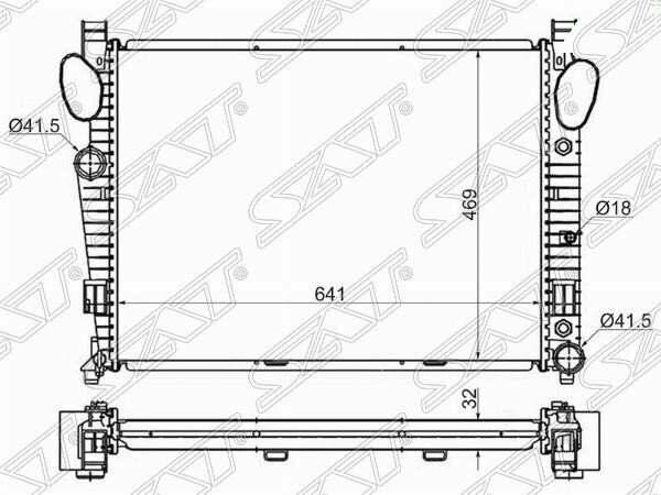 Радиатор SAT MB0012-1 Mercedes-Benz S-Class 98-05