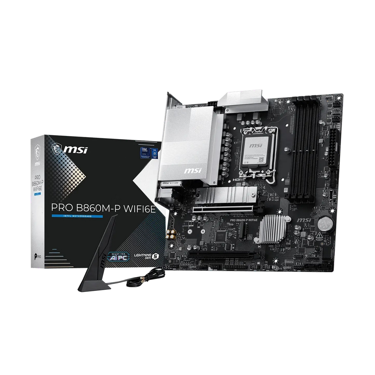 Материнская плата MSI PRO B860M-P WIFI6E, LGA1851, Intel B860, Micro-ATX, RTL (PRO B860M-P WIFI6E)