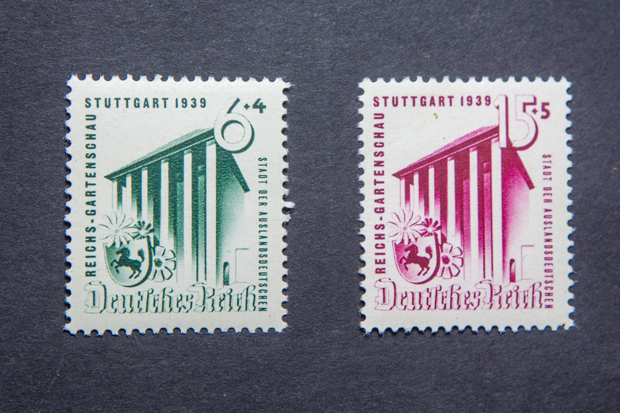 Почтовые марки Германия, Третий рейх, 1939 Штутгарт выставка садоводство