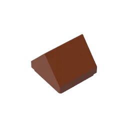 Блоки строительные Gobricks 1x1 45° Коричневый (Reddish Brown 081)