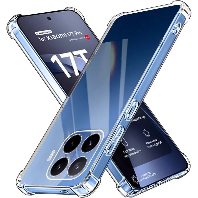 Чехол для Xiaomi 17T Pro, прозрачный TPU