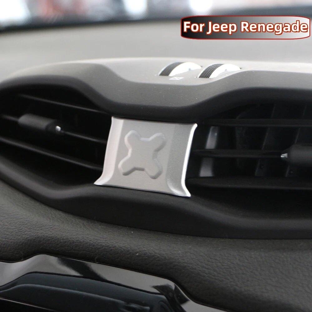 Декоративная Накладка На Центральный Кондиционер Для JEEP Renegade 2015-2021, Из АБС-пластика, С Алюминиевыми Элементами