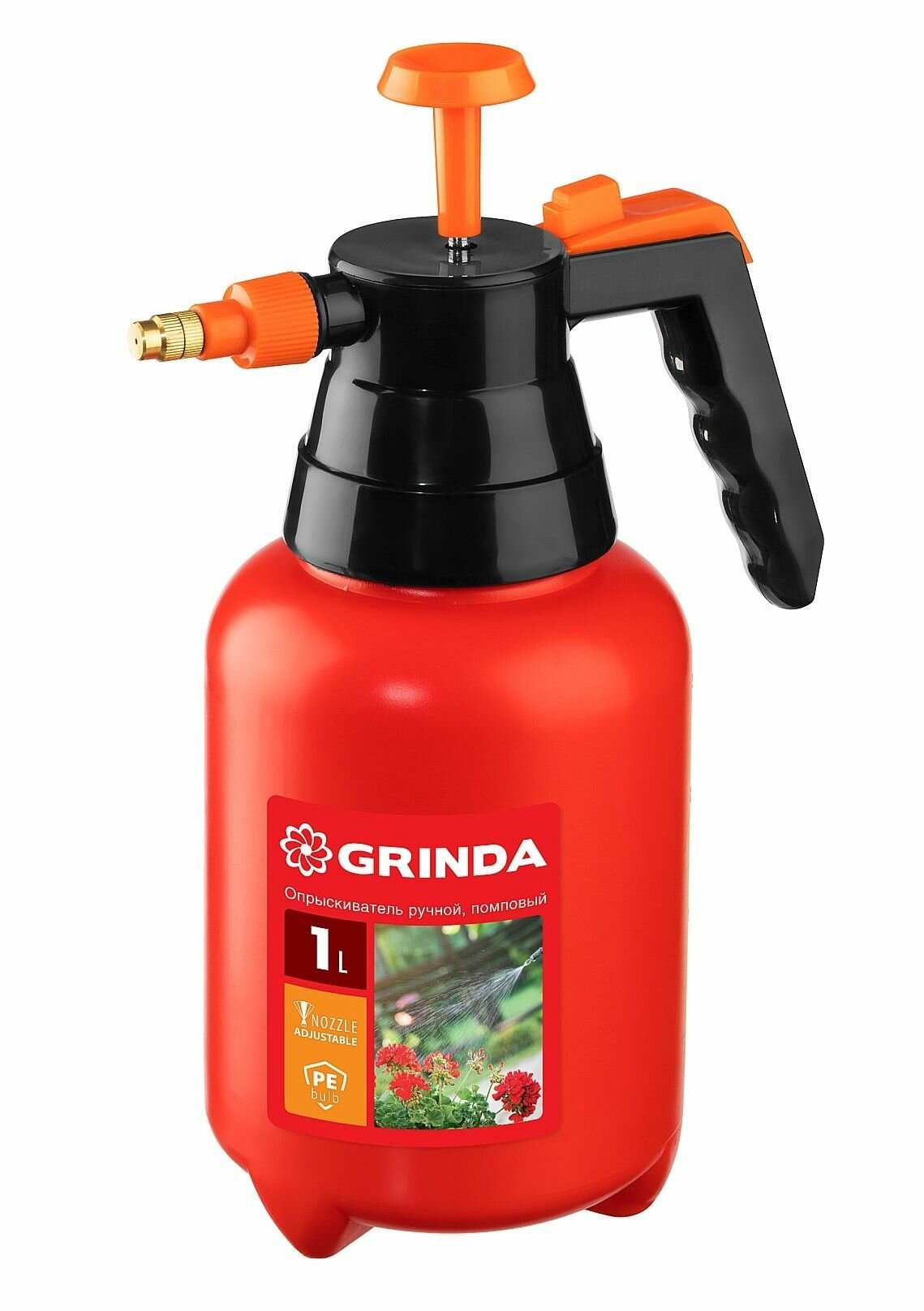 Опрыскиватель помповый ручной GRINDA PS-1 колба из полиэтилена 1 л.