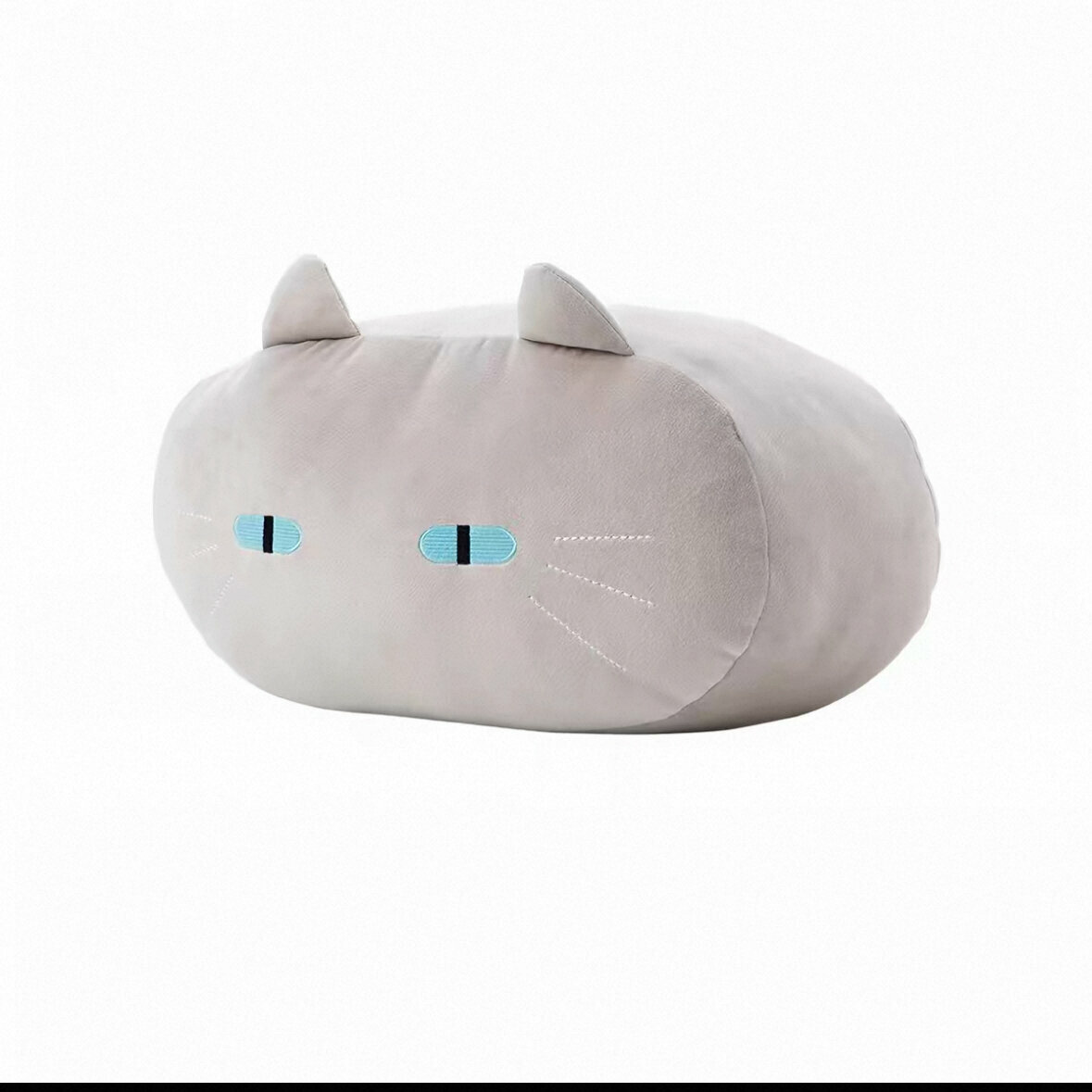 Мягкая игрушка-кошка, подушка в виде серого кота, поясная подушка для спины, серого цвета