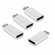 Адаптер USB C - Micro USB, белый (4 шт.)