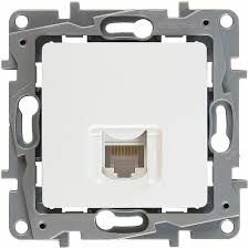 Розетка RJ45 кат.5 UTP ETIKA белый