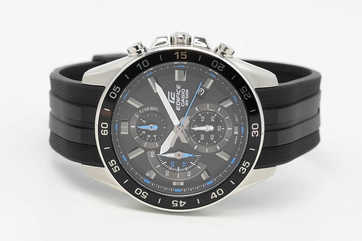 Наручные часы CASIO, синий, серебряный, черный — фото 1