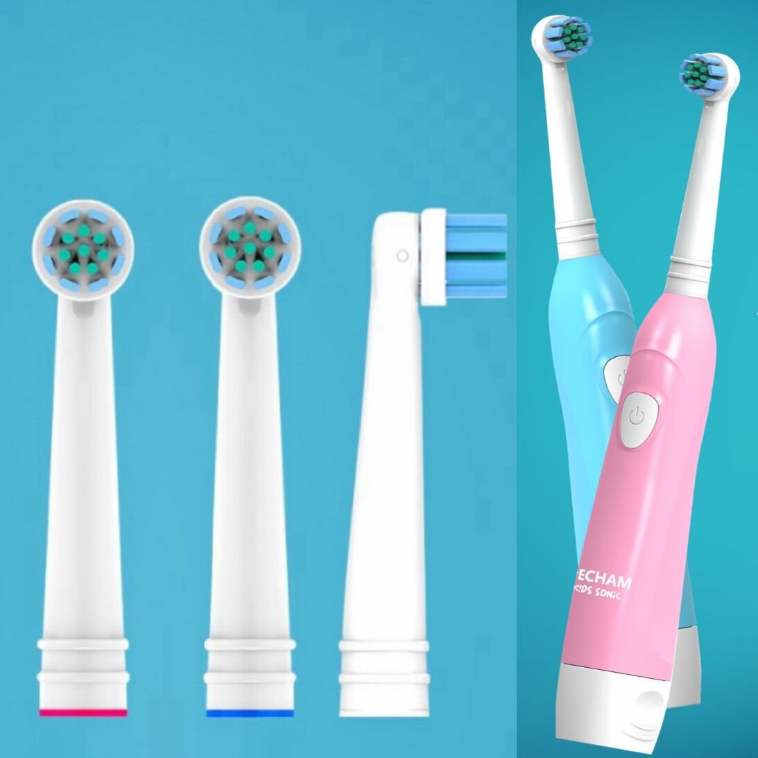 Сменные головки для зубных щеток 8шт для PECHAM Kids Sonic Electric Toothbrush