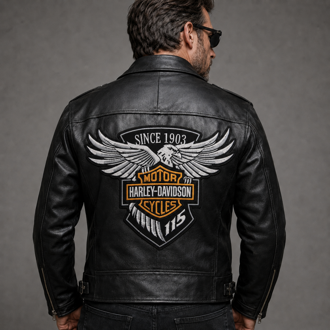 Нашивка, патч, шеврон "Орел Harley Davidson Since 1903" 265x200mm PTC020