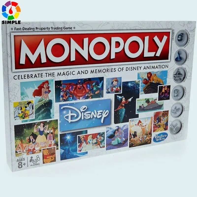 MonopolU Disney Animation Edition Game Карточная игра Настольная игра