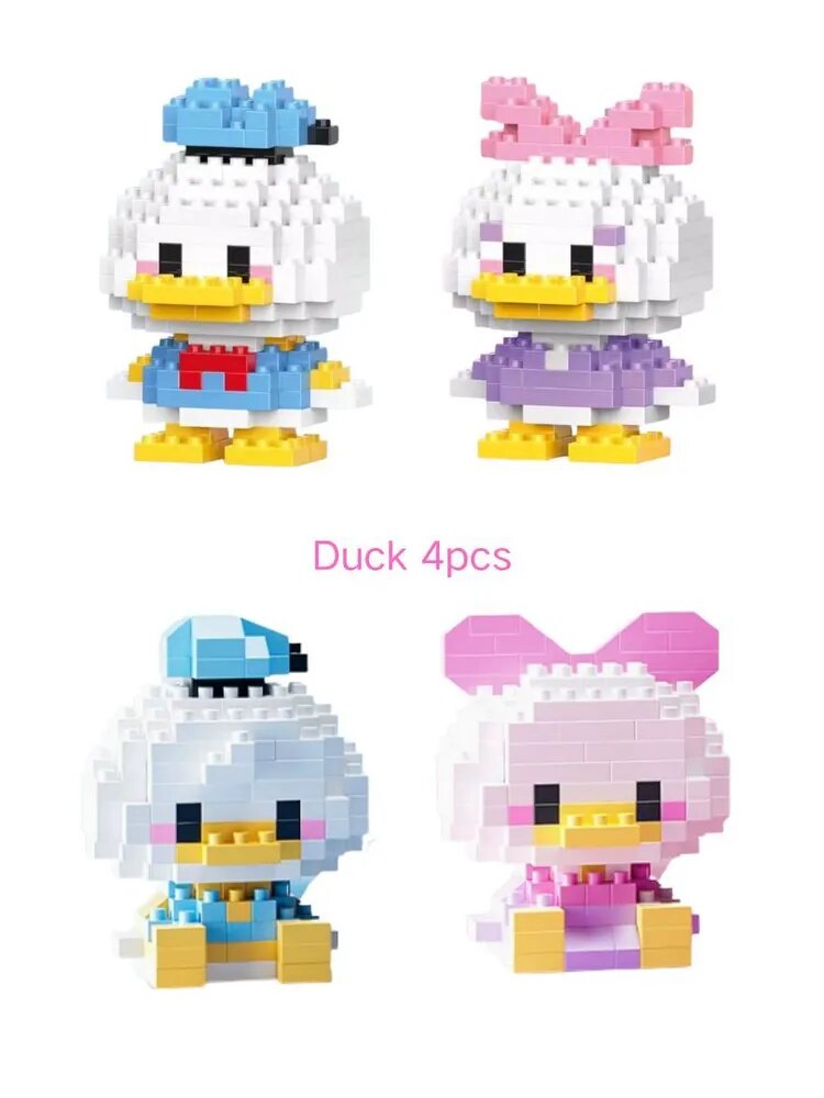 Маленькие строительные блоки, детские развивающие игрушки , Duck 4pcs