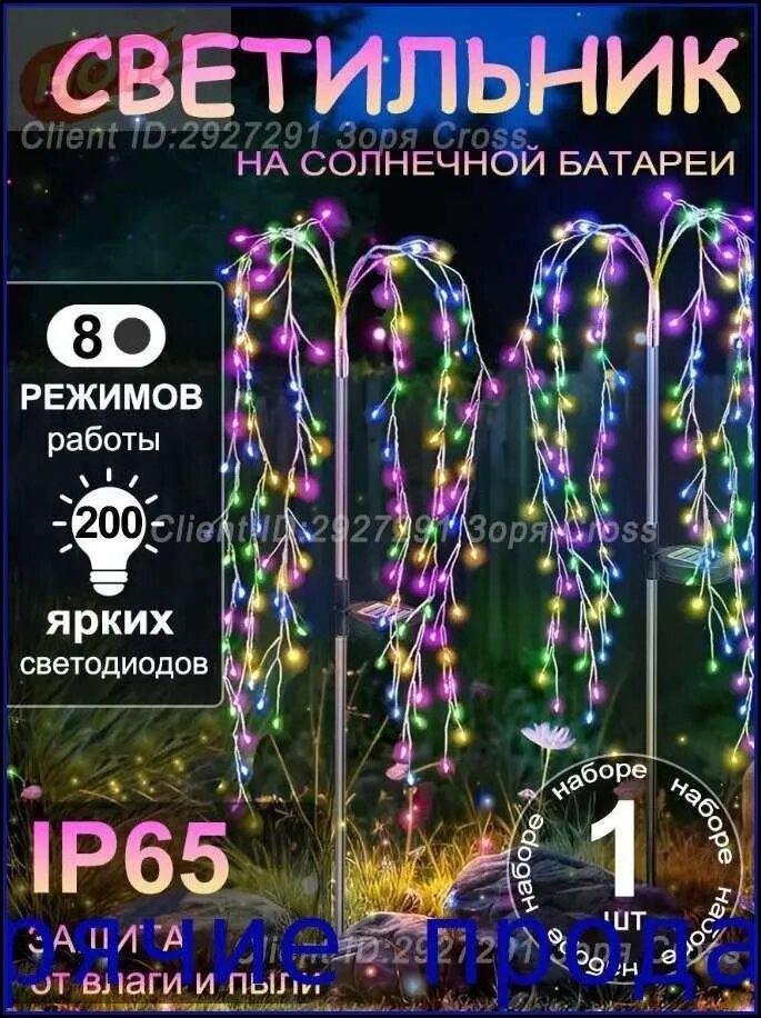 Уличный светильник, LED, количество ламп:200шт