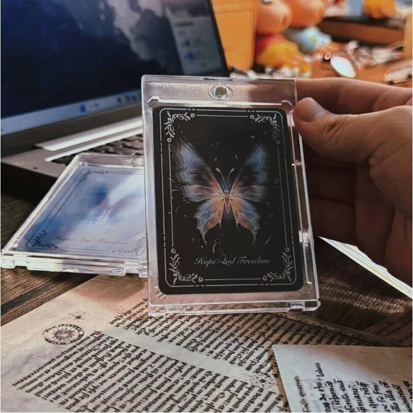 Закладка Лентикулярная открытка Butterfly Creative 1 штуки черное