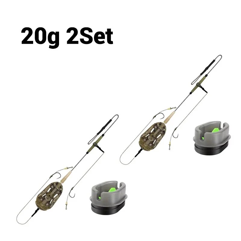 Предварительно завязанные оснастки для ловли карпа LEAD 20g 2Set