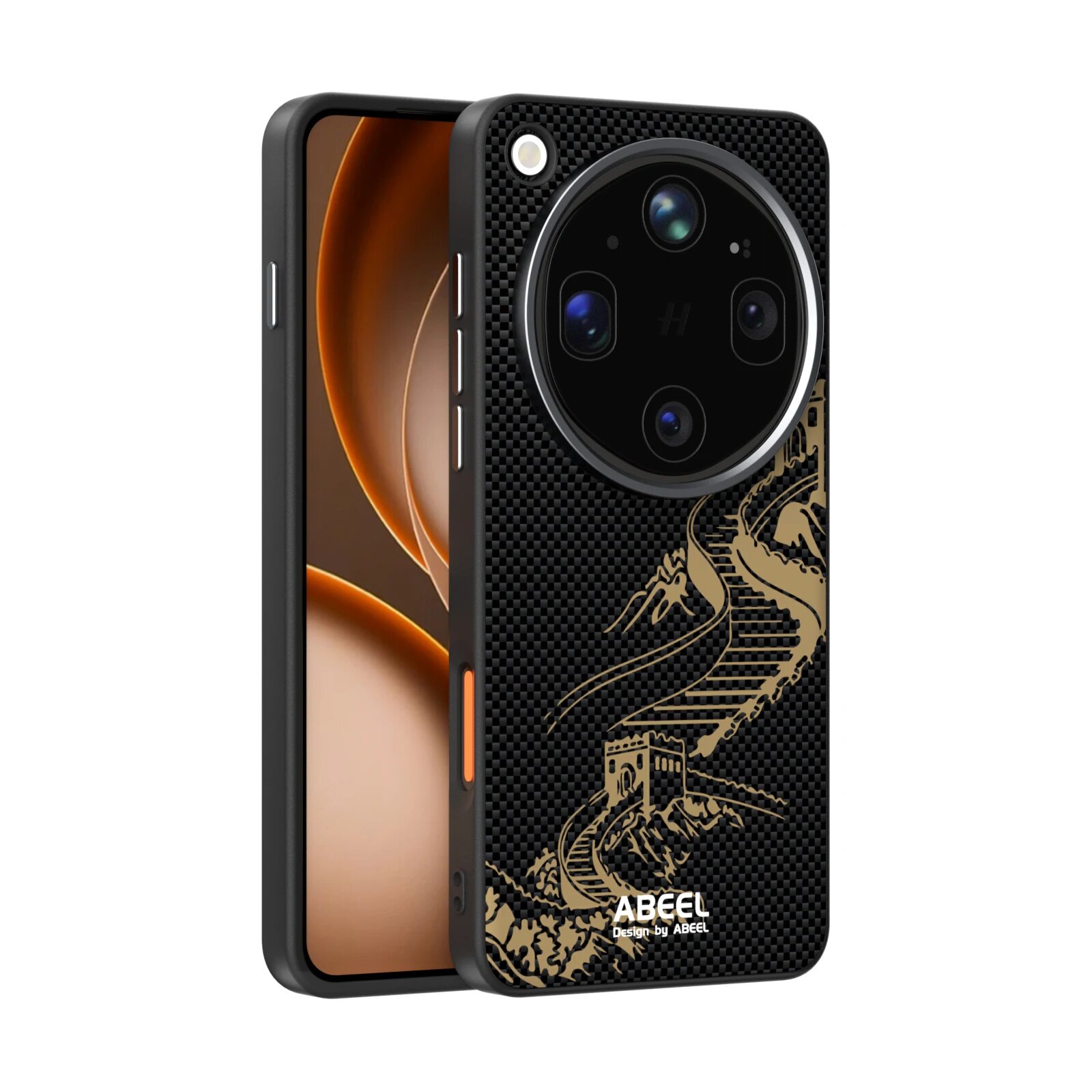 Чехол для OPPO Find X9 Ultra, жесткий, деловой, из углеродного волокна, с металлической Great wall