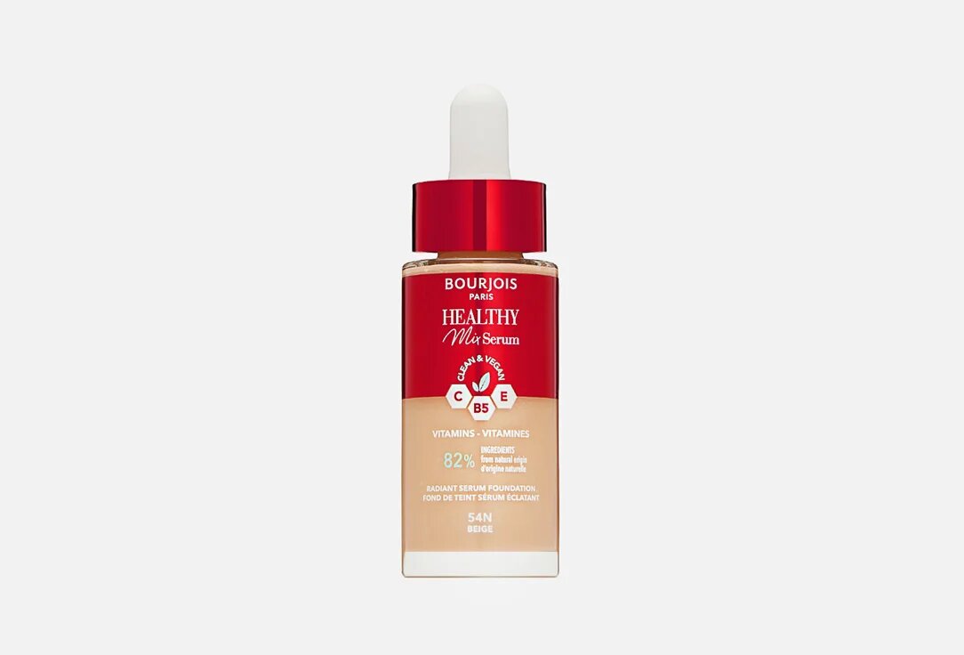 Bourjois Healthy mix clean & vegan serum Тональная сыворотка для лица 30 мл 54N, Beige