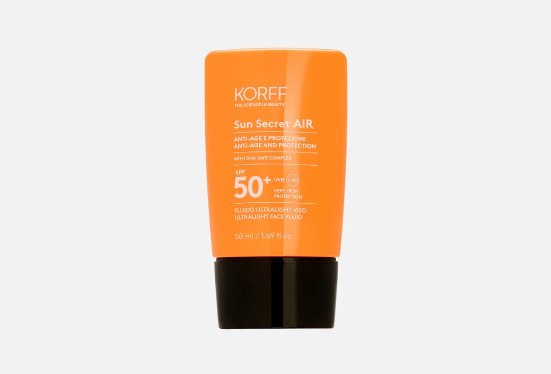 KORFF secret air anti-age and protection Легкий солнцезащитный флюид для лица spf 50+ 50 мл