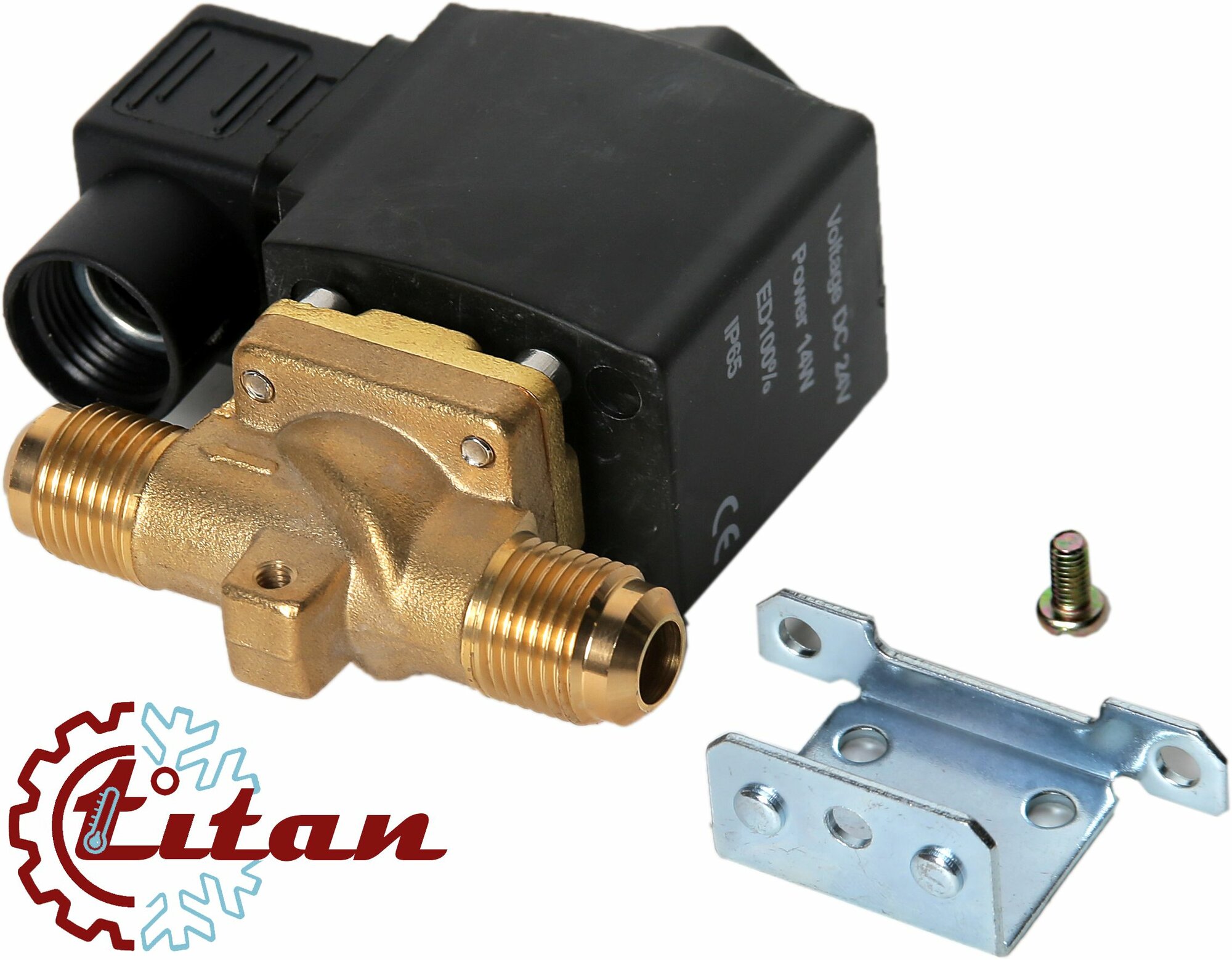 Клапан соленоидный 1/2" SAE NO в сборе с катушкой 24V (резьба) TITAN