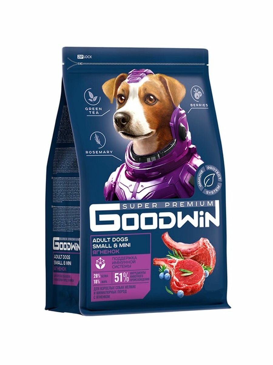 Корм сухой Goodwin для собак мелких пород Ягненок 0.4кг