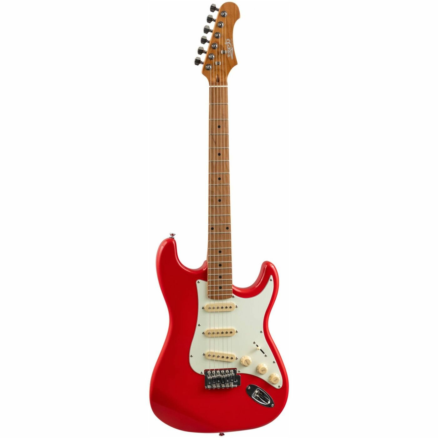 Электрогитара, JET JS-200 RD, шестиструнная серия Q3, корпус тополь, 22 лада, SSS, tremolo, цвет RD
