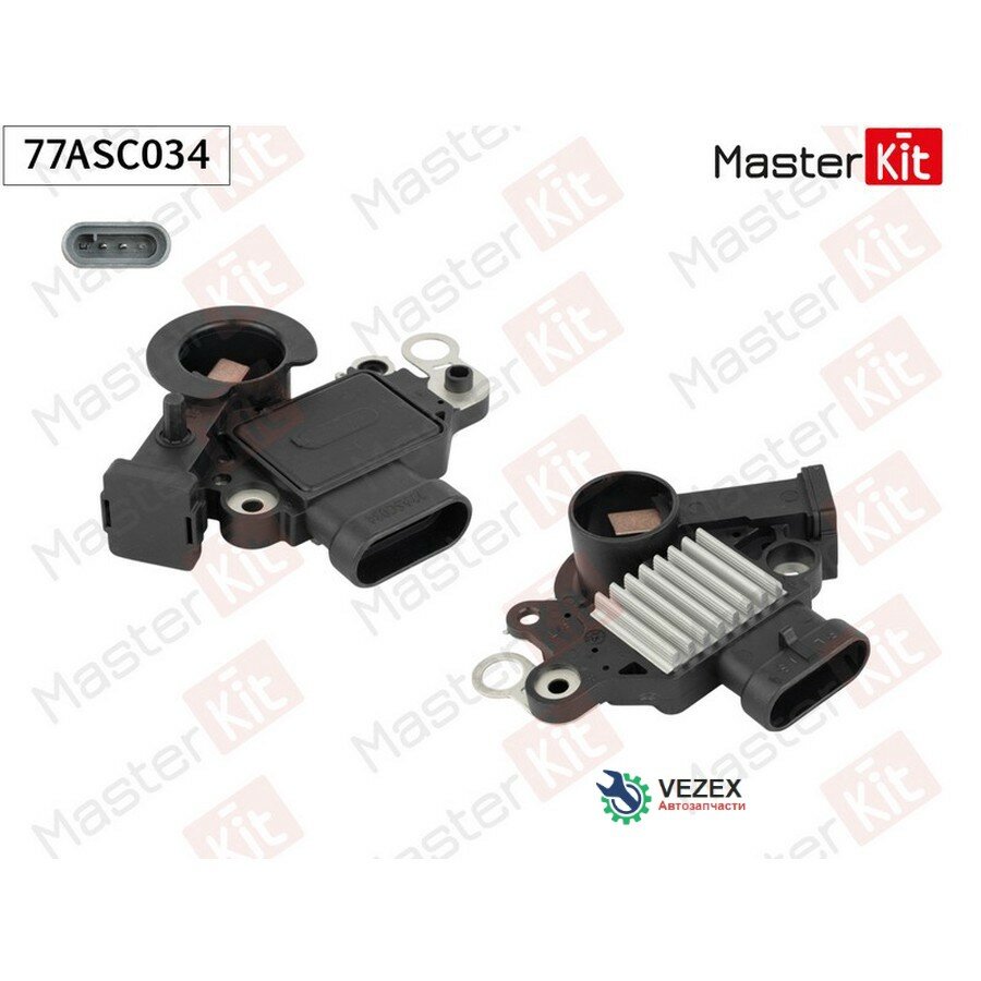 MASTERKIT 77ASC034 Регулятор напряжения генератора CHEVROLET AVEO, LACETTI, CAPTIVA 77ASC034