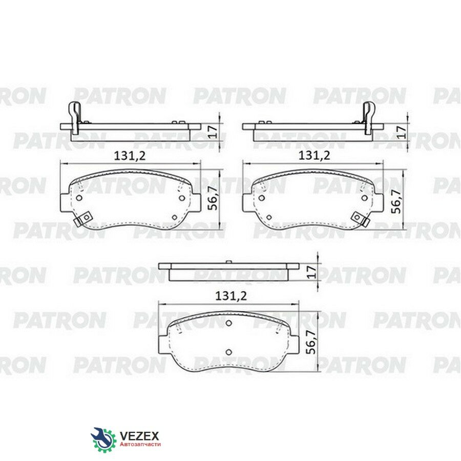 PATRON PBP350 Колодки тормозные дисковые пер. FAW BESTUNE T77 23-