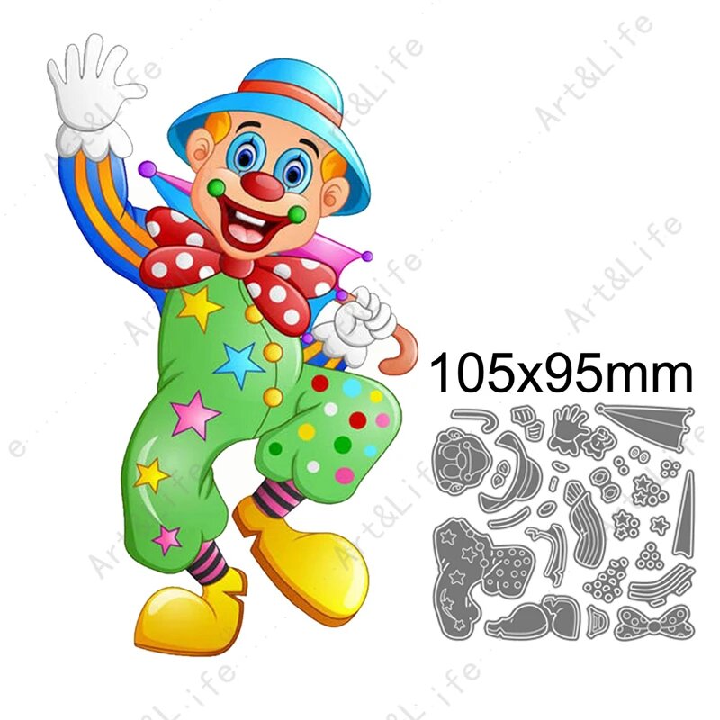 Штампы для скрапбукинга "Клоун", 105x95 мм
