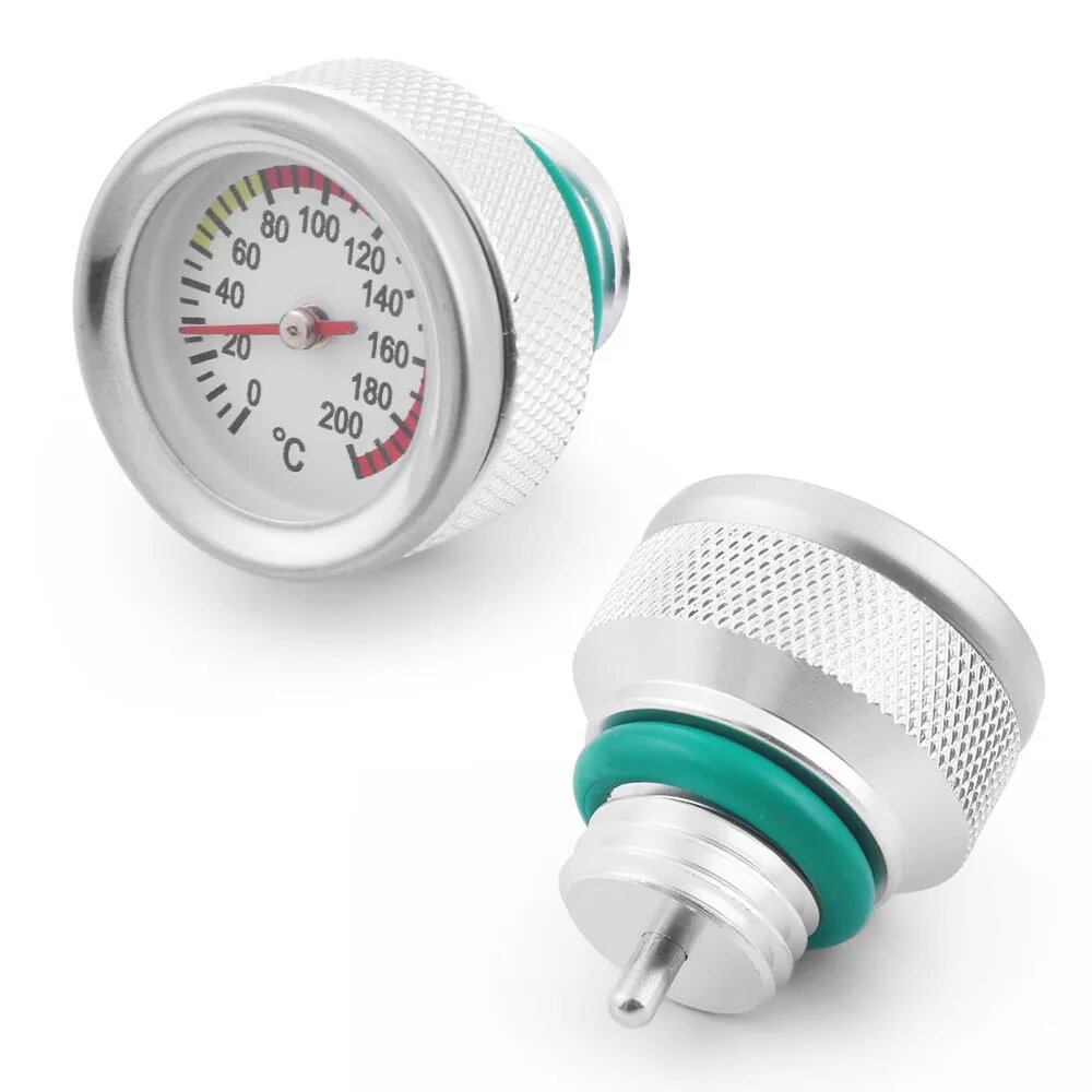 Крышки топливного бака мотоцикла M20x2,5 с 0-200 ℃ Датчик температуры масла, циферблатный sliver